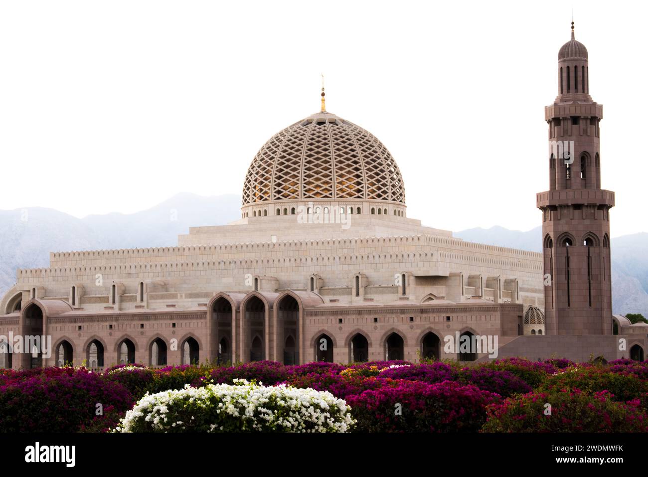 Muscat, Oman - January 05,2024 : View on Sultan Qaboos grand mosque ...