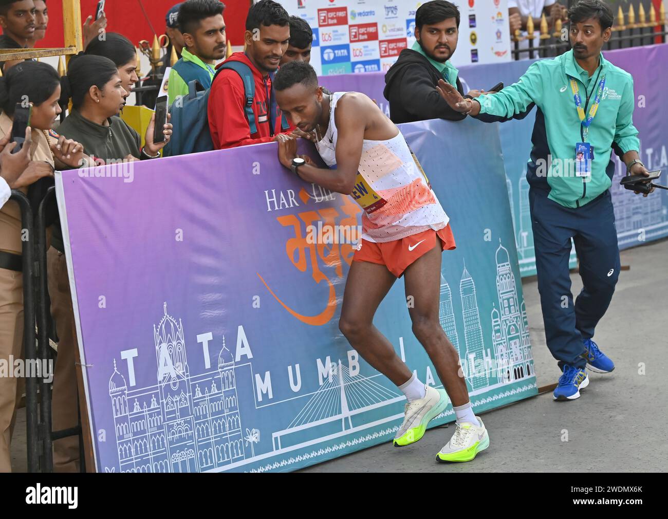 Mumbai, India. 21st Jan, 2024. MUMBAI, INDIA - JANUARY 21: Haymanot Alew during TATA Mumbai ...