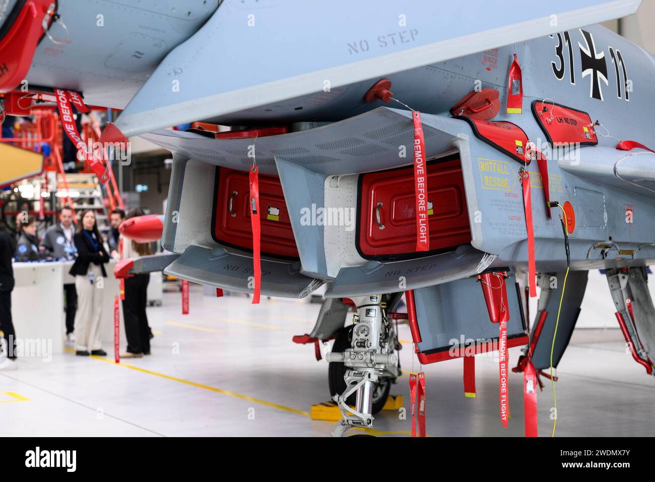 Der Lufteinlass eines Eurofighters der deutschen Luftwaffe, Airbus ...