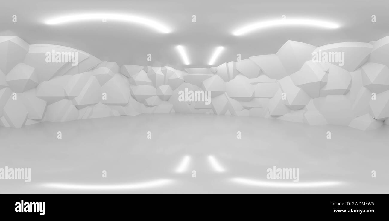 Room Filled With White shapes, Minimalist and abstract Interior Decor ...