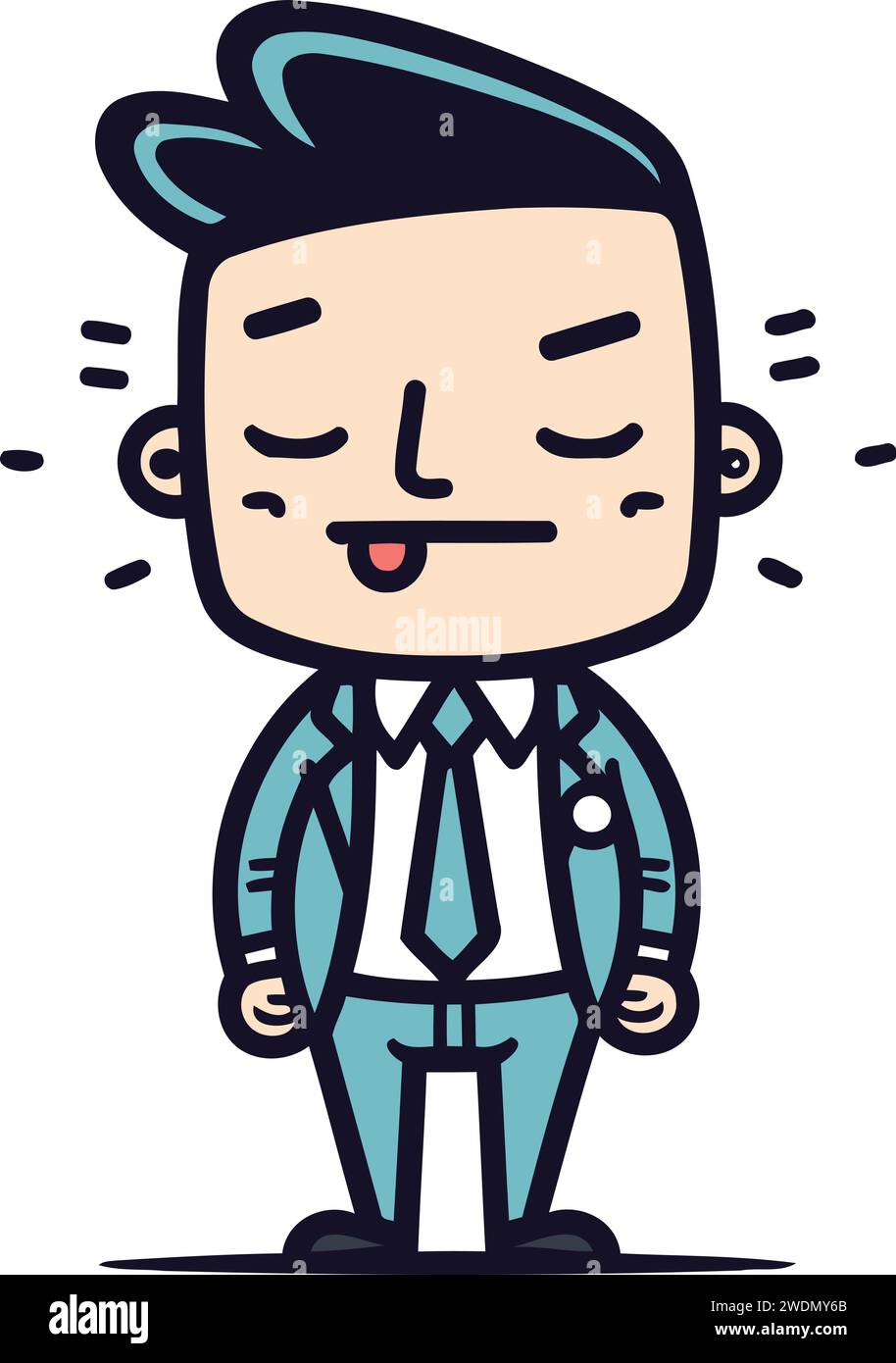 Cartoon man confused work Stock Vector Images - Alamy