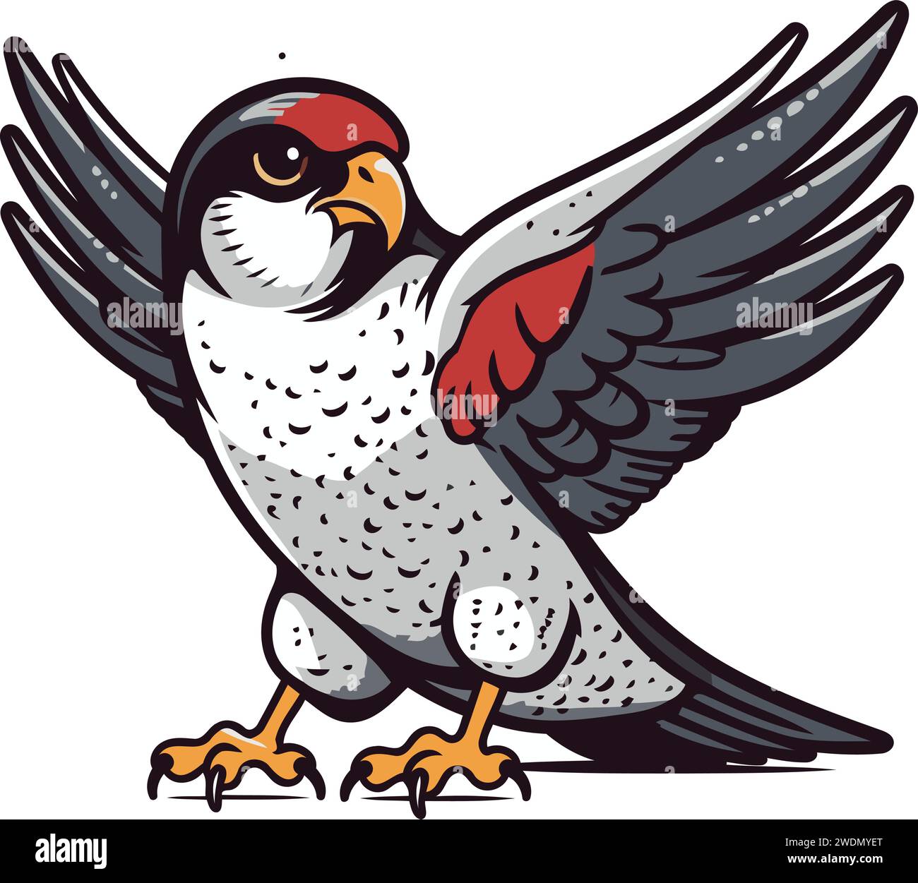 Peregrine falcon icon vector vectors Cut Out Stock Images & Pictures ...