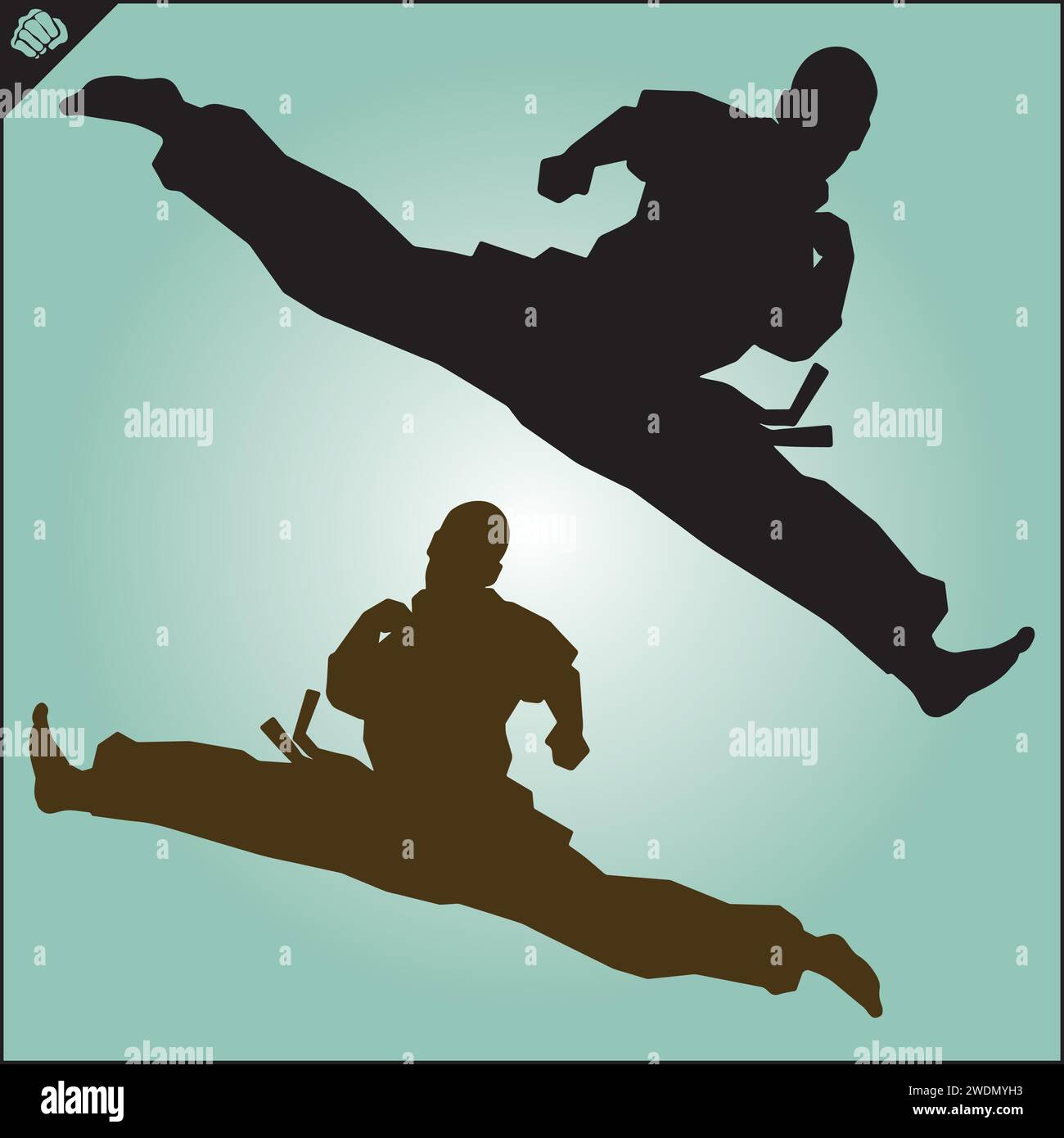 Child karate dojo Stock Vector Images - Alamy