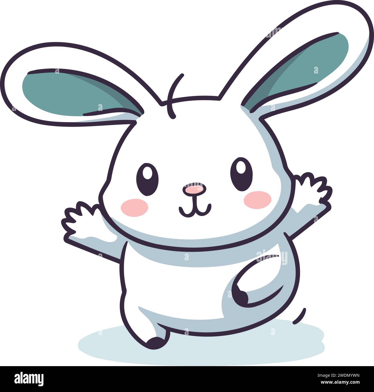 White rabbit cartoon hi-res stock photography and images - Alamy