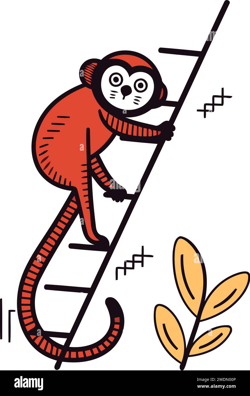 Monkey ladder Stock Vector Images - Alamy