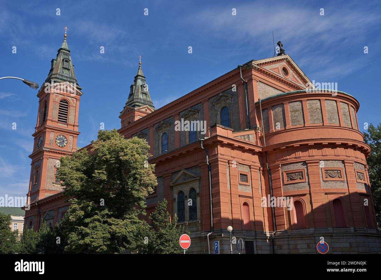 Prague, Czech Republic - July 5, 2023 - St. Wenceslas Church in Smichov ...