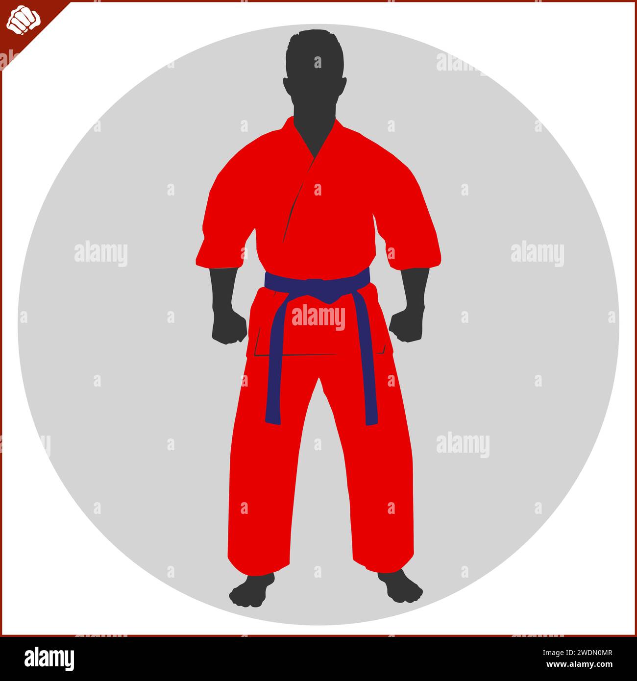 Martial art colored simbol design. Karate emblem Stock Vector Image ...