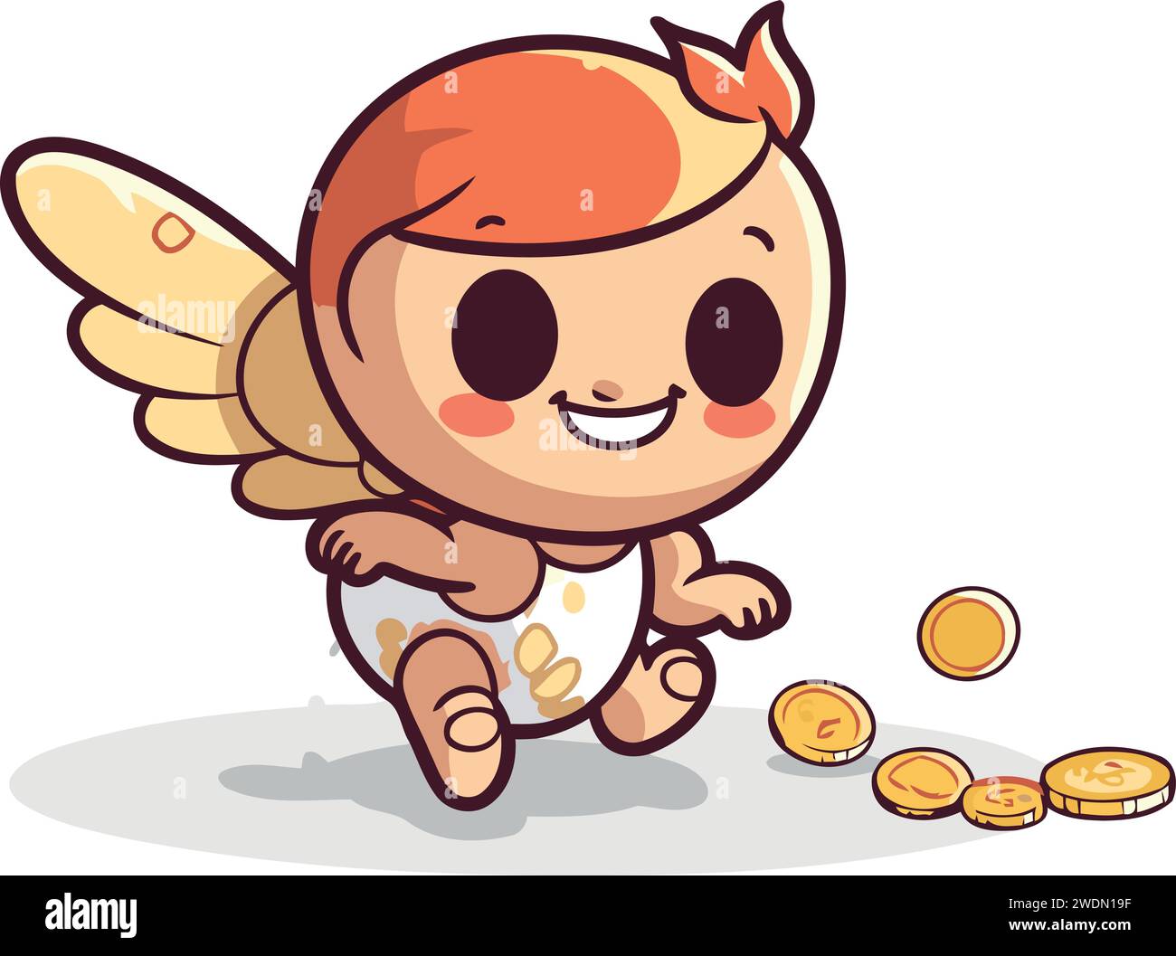 Cupid running Stock Vector Images - Alamy