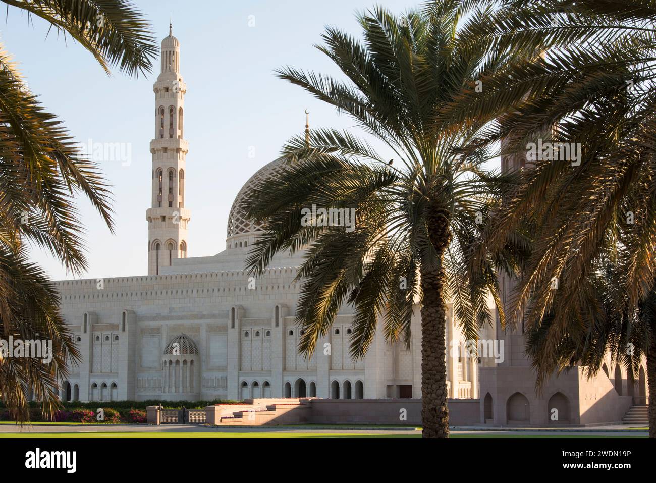 Muscat, Oman - January 05,2024 : View on Sultan Qaboos grand mosque ...