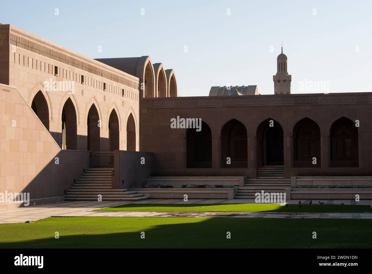 Muscat, Oman - January 05,2024 : View on Sultan Qaboos grand mosque ...