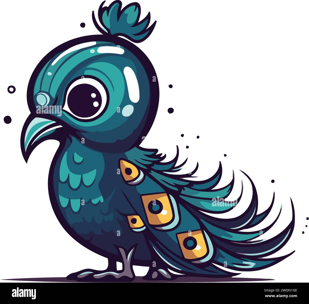 Cartoon funny peacock isolated on hi-res stock photography and images ...
