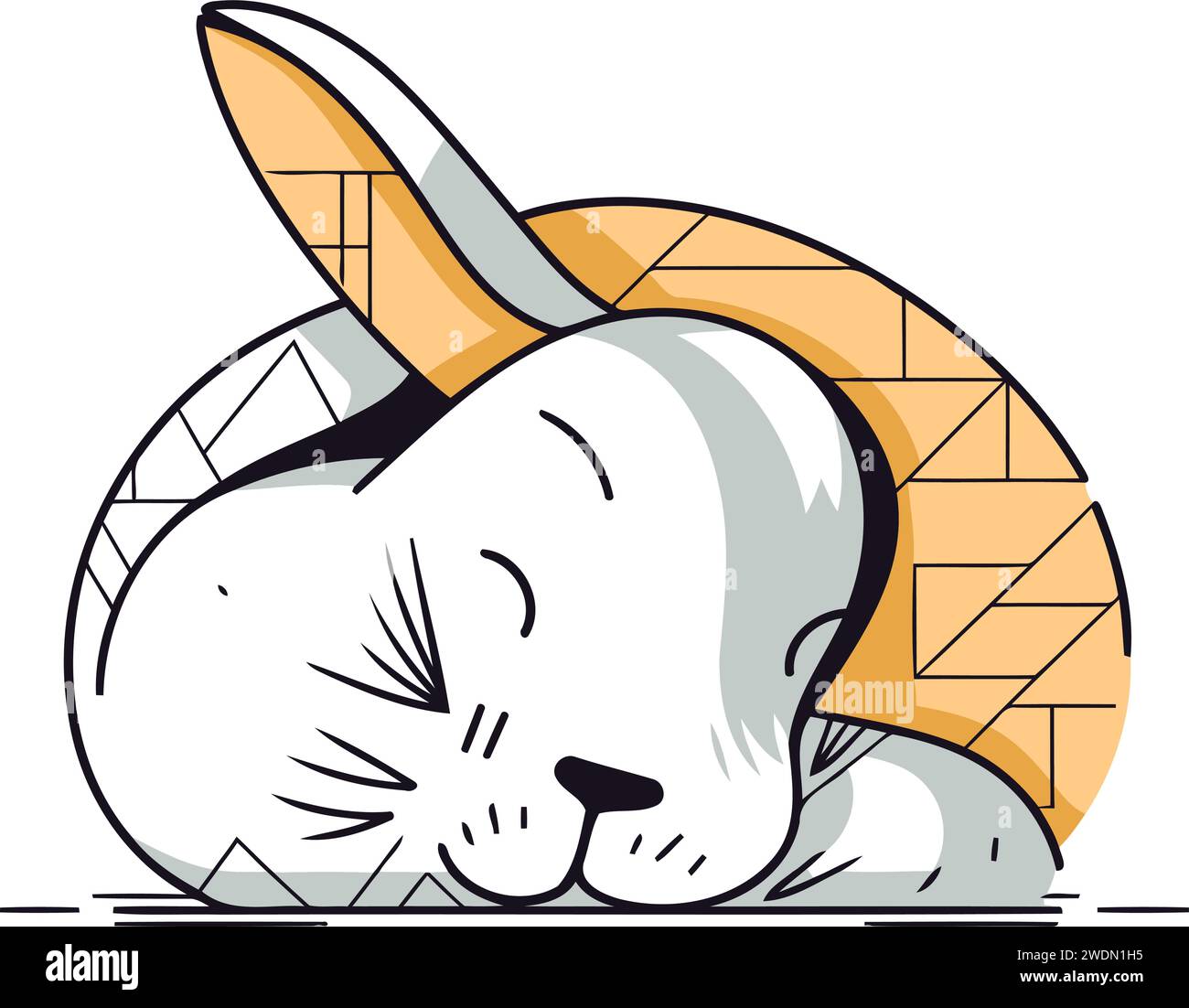 Sleeping bunny Stock Vector Images - Alamy