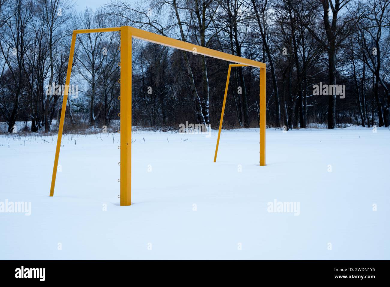 Empty goal stadium soccer yellow hi-res stock photography and images ...