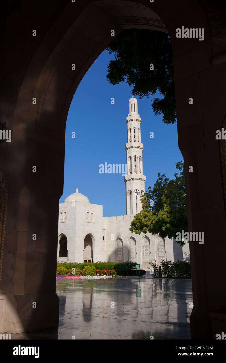 Muscat, Oman - January 05,2024 : View on Sultan Qaboos grand mosque ...