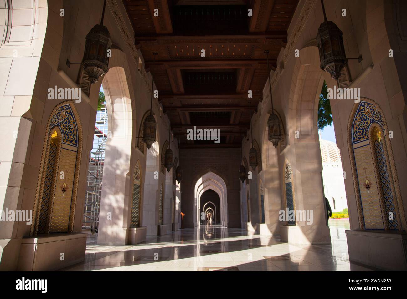 Muscat, Oman - January 05,2024 : View on Sultan Qaboos grand mosque ...