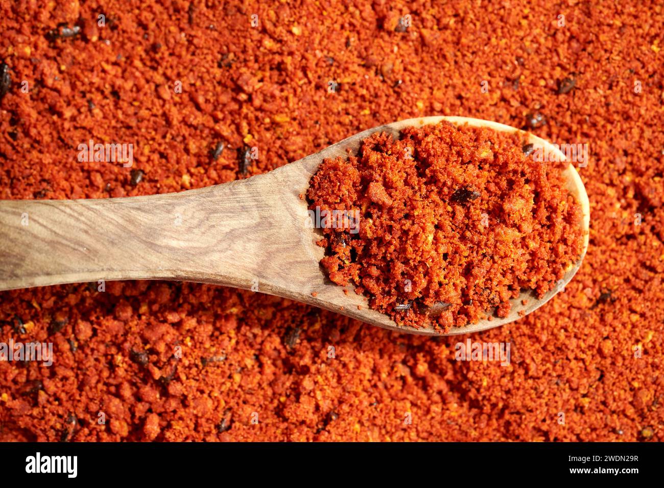 Sea buckthorn powder on a spoon, top view Stock Photo - Alamy