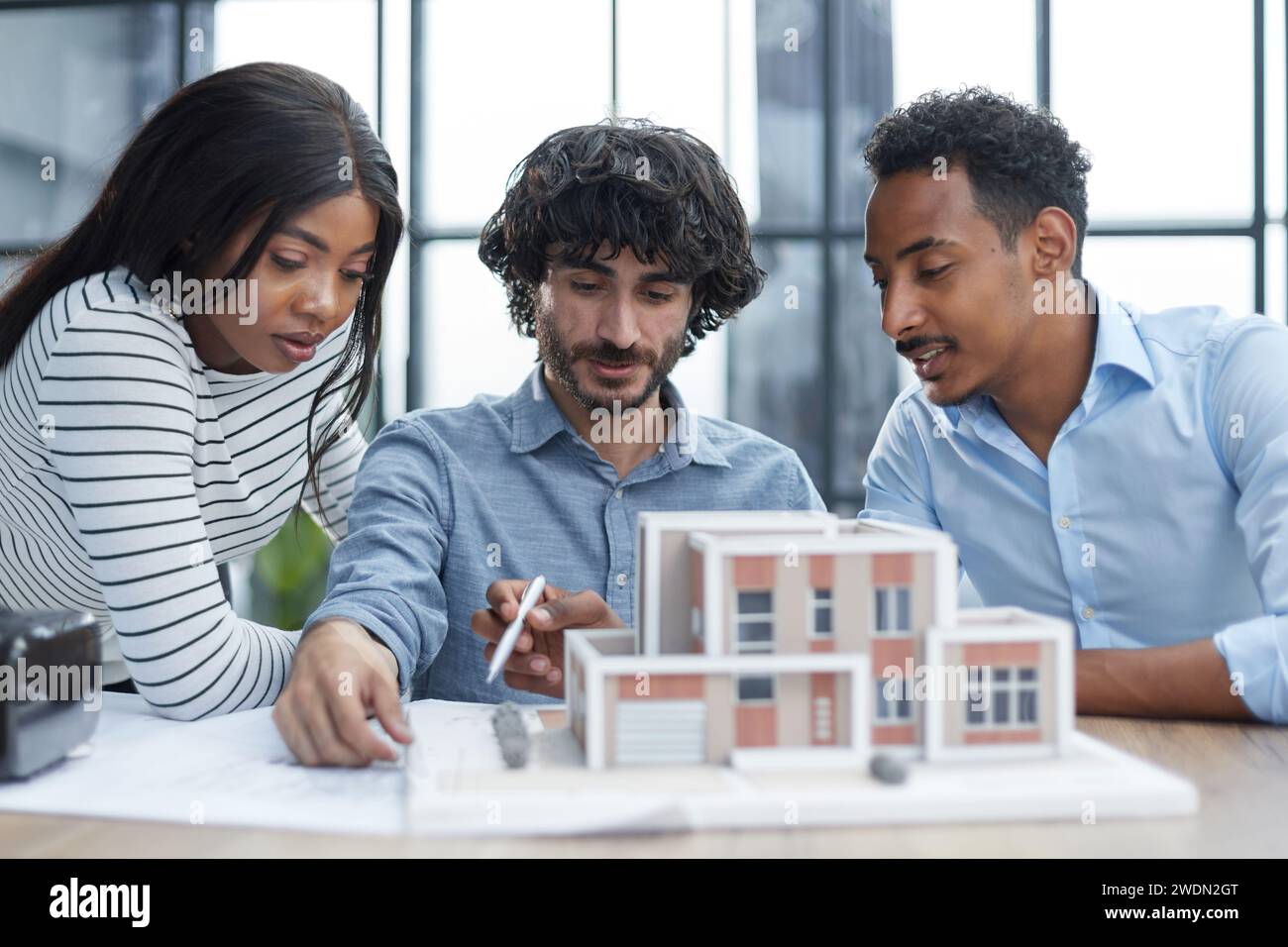 Successful Office Collaboration: Diverse Group of Employees Stock Photo ...