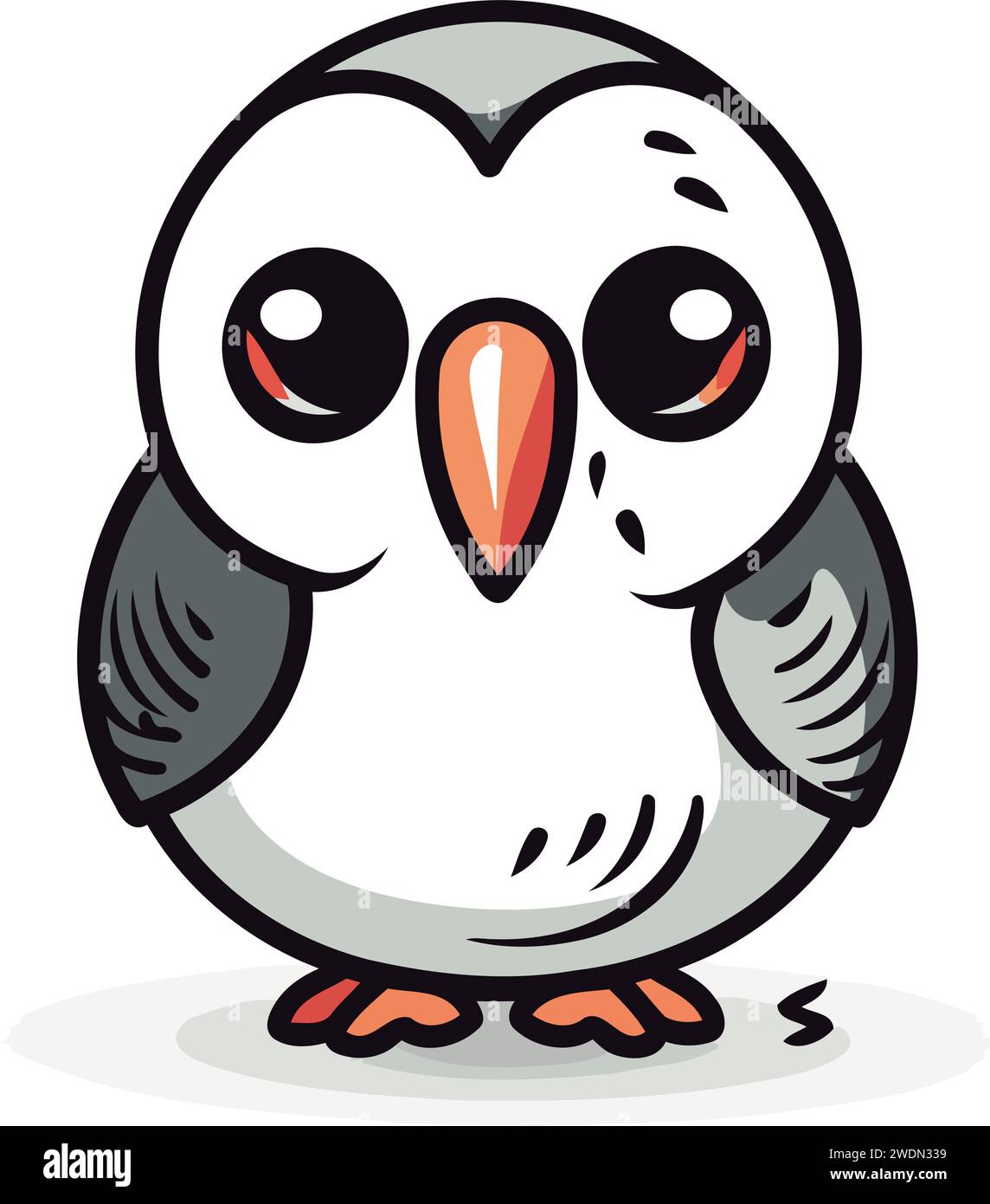 Penguin cartoon design. Bird animal cute zoo life nature and fauna ...