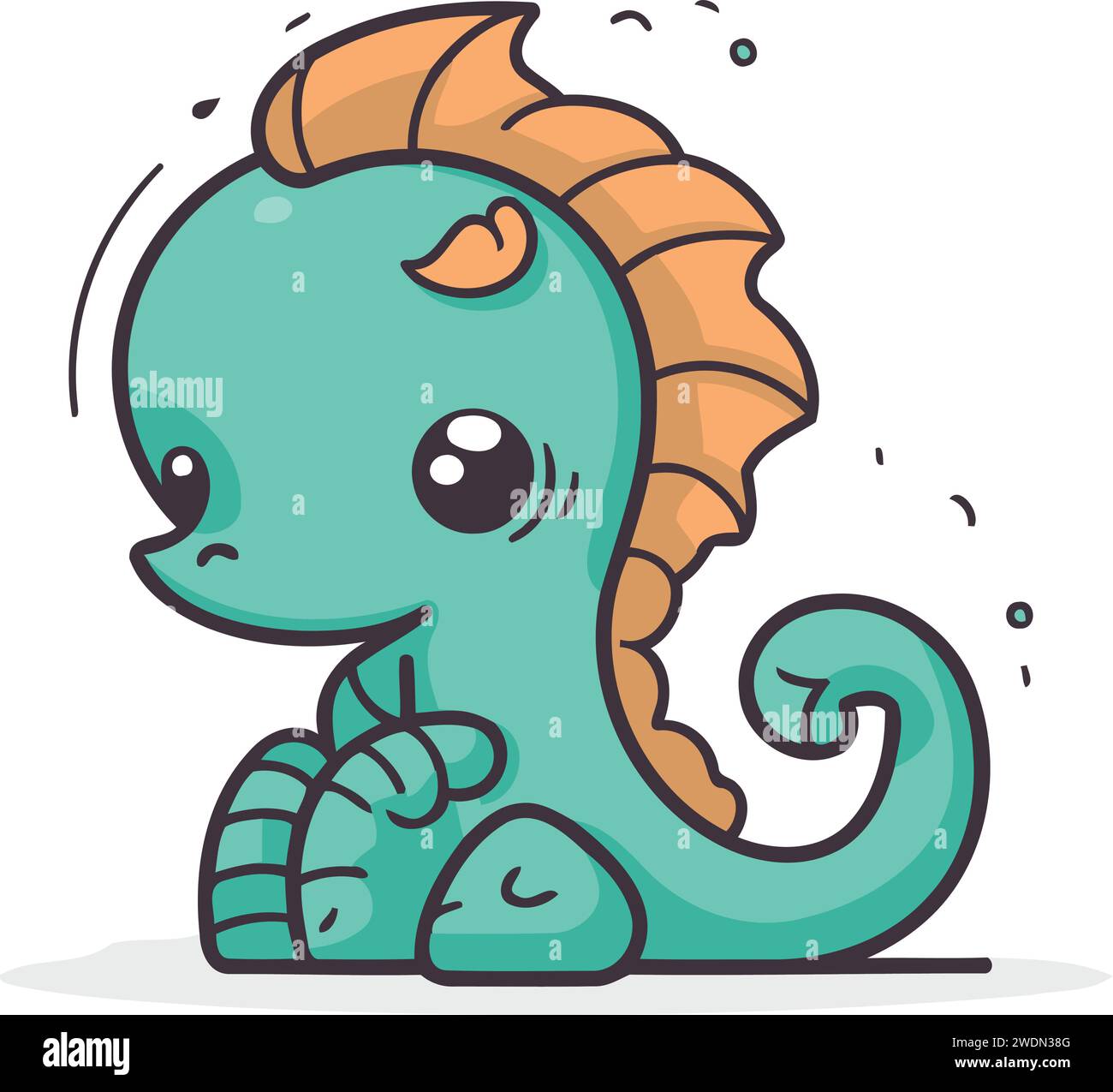 Cute sea dragon cartoon Cut Out Stock Images & Pictures - Alamy