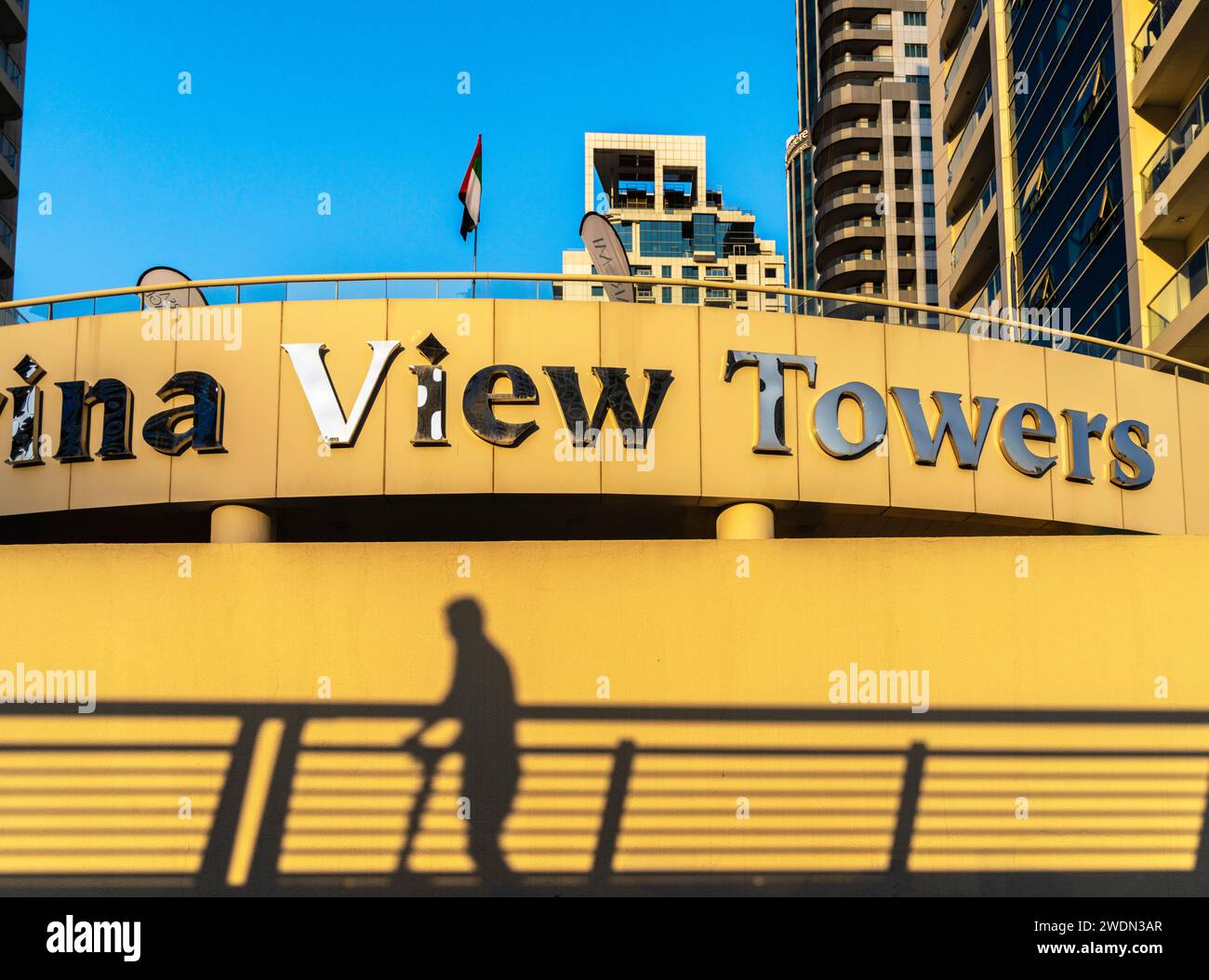 Dubai Marina View Towers, Shadow Game Of People, United Arab Emirates ...