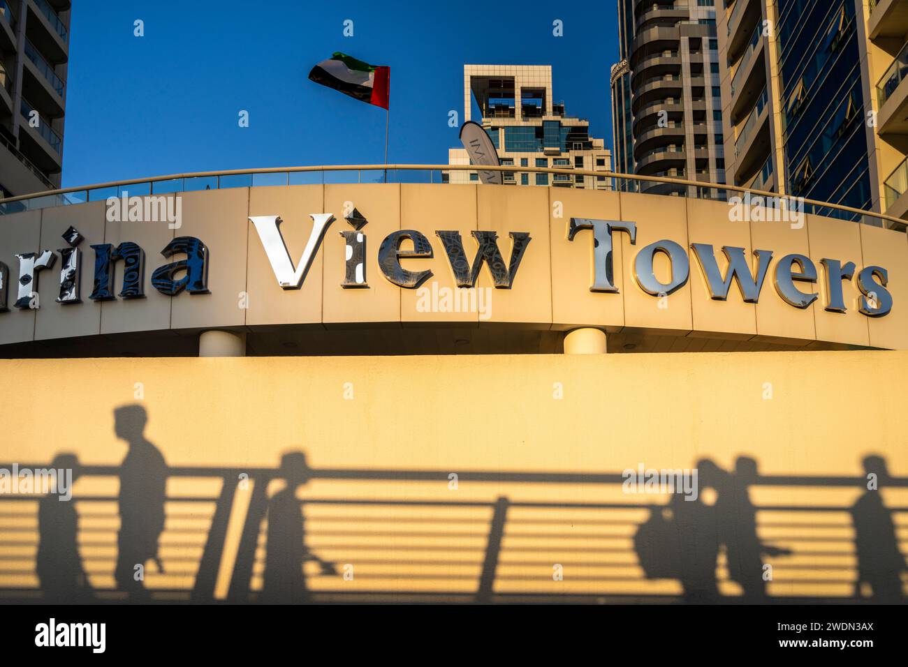 Dubai Marina View Towers, Shadow Game Of People, United Arab Emirates ...