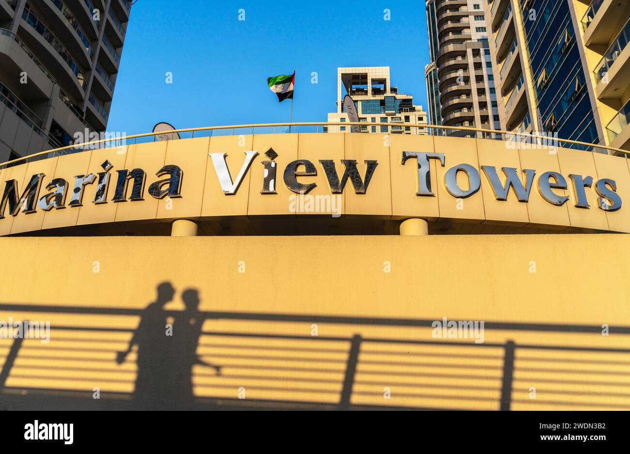 Dubai Marina View Towers, Shadow Game Of People, United Arab Emirates ...