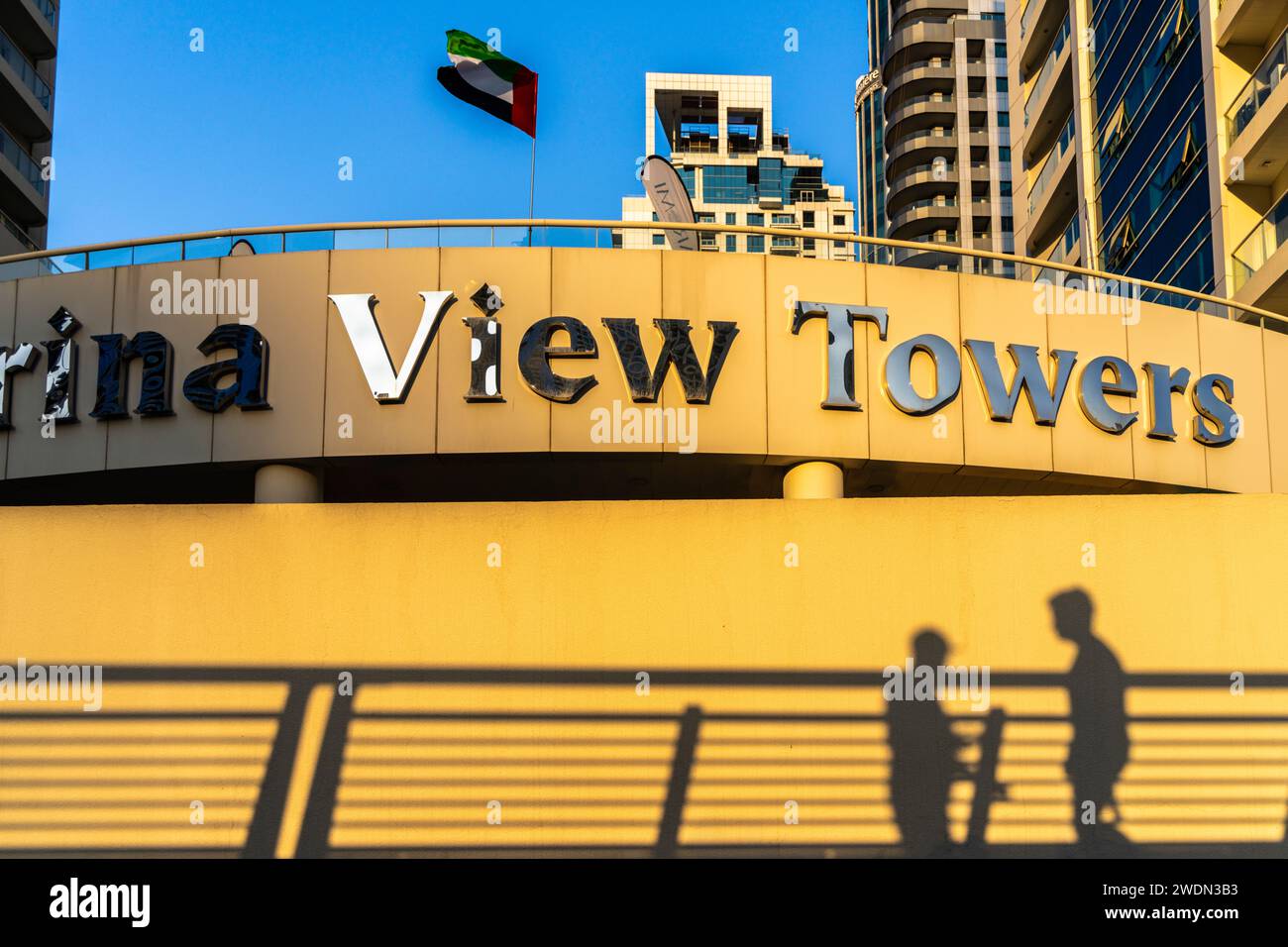 Dubai Marina View Towers, Shadow Game Of People, United Arab Emirates ...