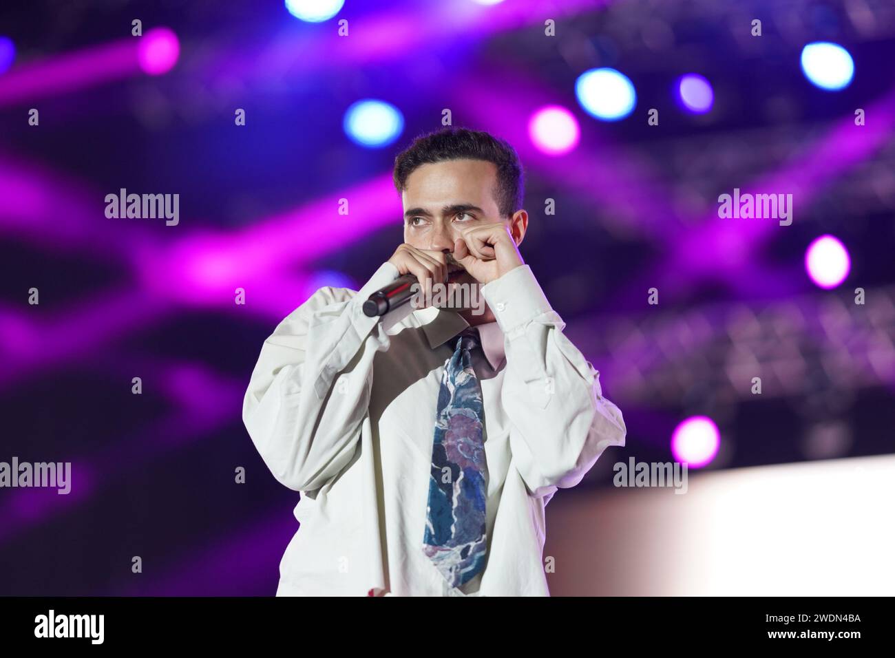ISTANBUL, TURKIYE - MAY 23, 2023: Turkish Singer Mert Demir concert in ...