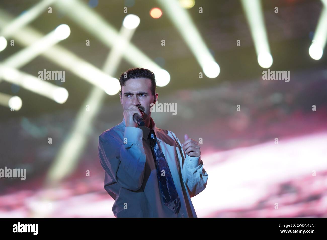 ISTANBUL, TURKIYE - MAY 23, 2023: Turkish Singer Mert Demir concert in ...