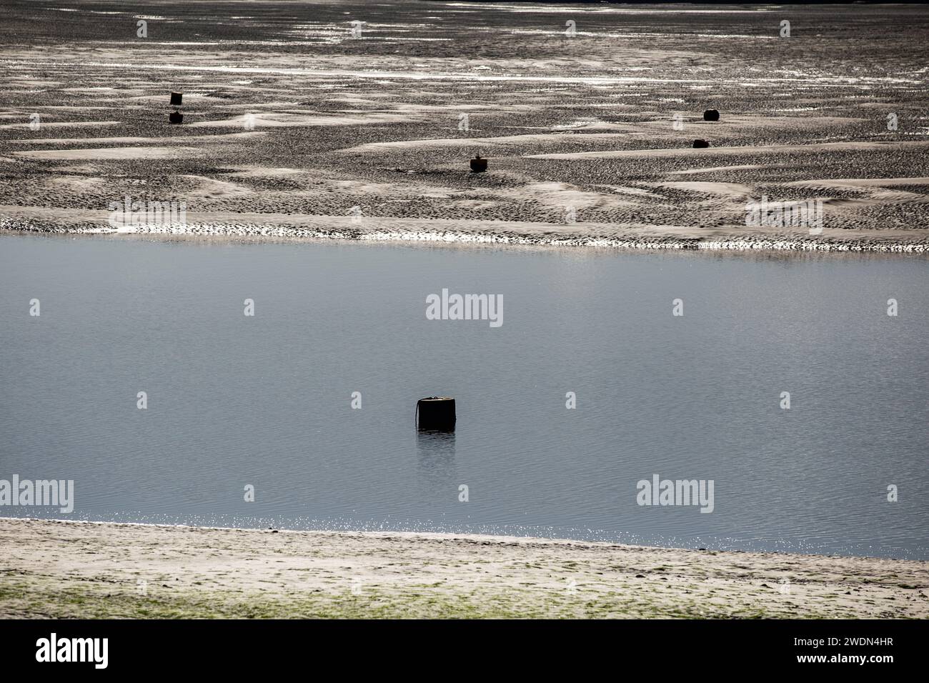 Cornwall, England, November 2023, a beach scene, showing an area of ...