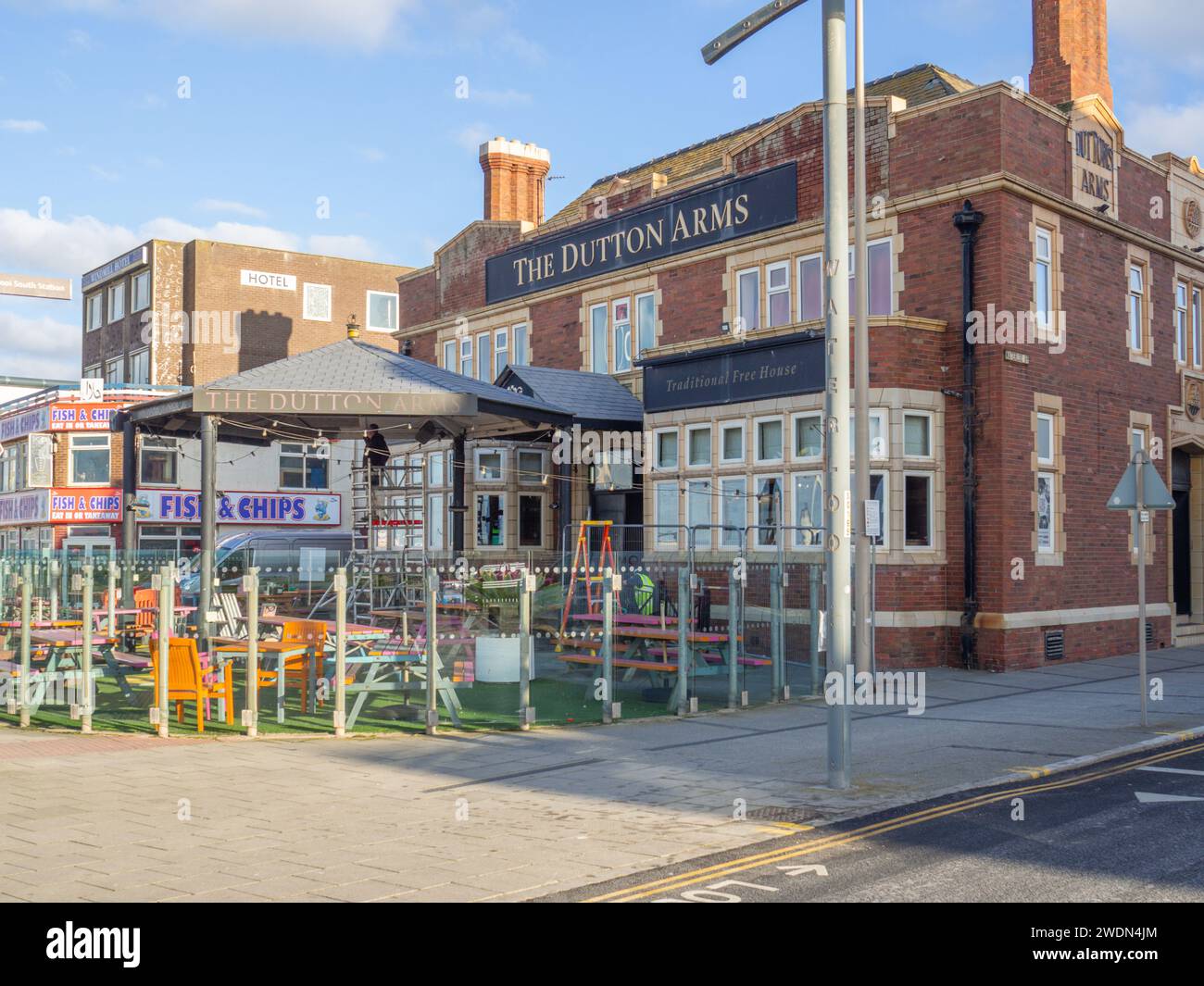 09.01.2024 Blackpool, Lancashire, UK. The Dutton Arms public house in ...