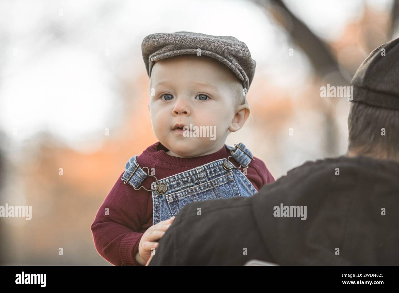 Fathers Day. Brothers and their dad enjoying time together in nature ...