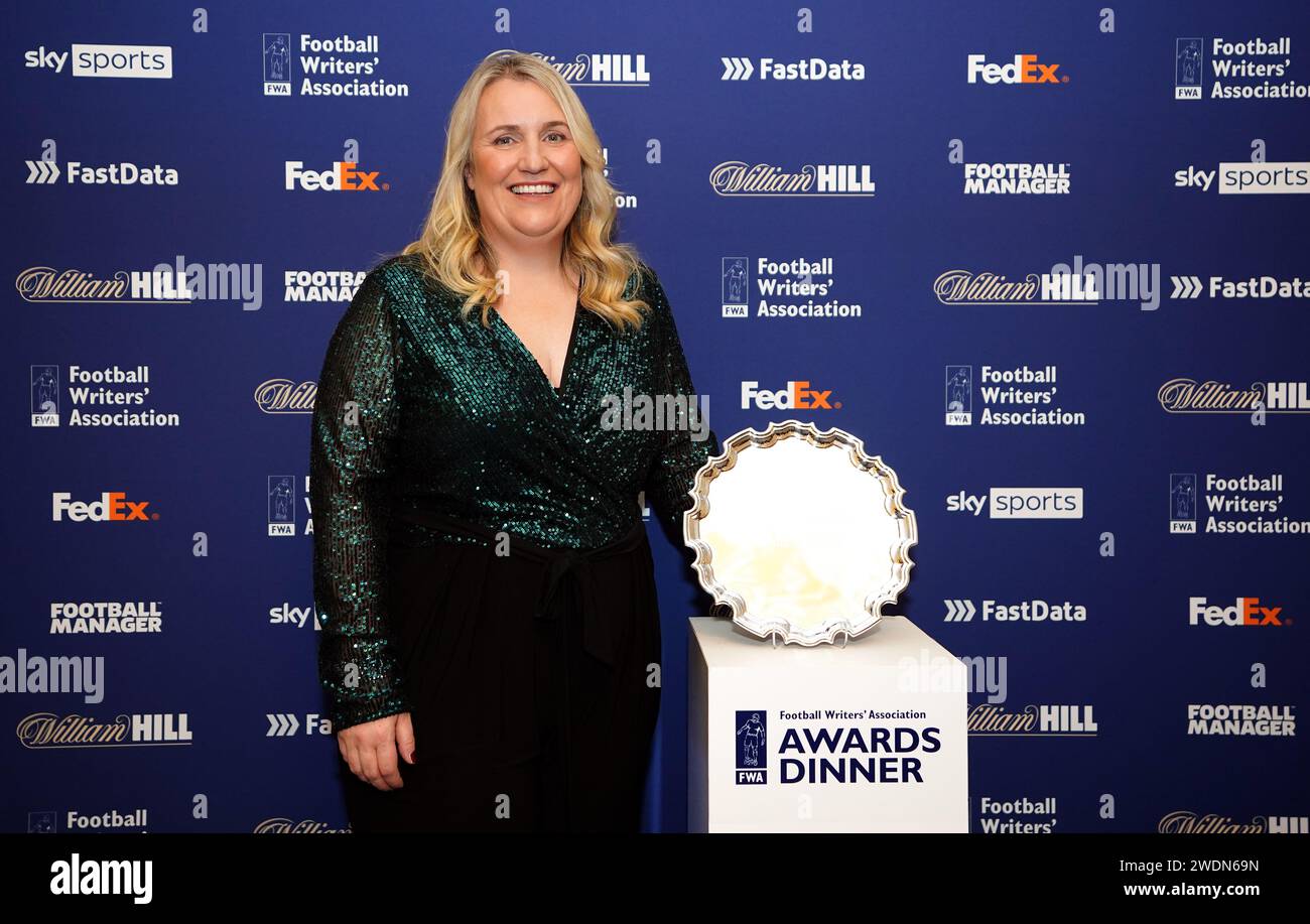 Chelsea Women manager Emma Hayes poses for photographs during a ...