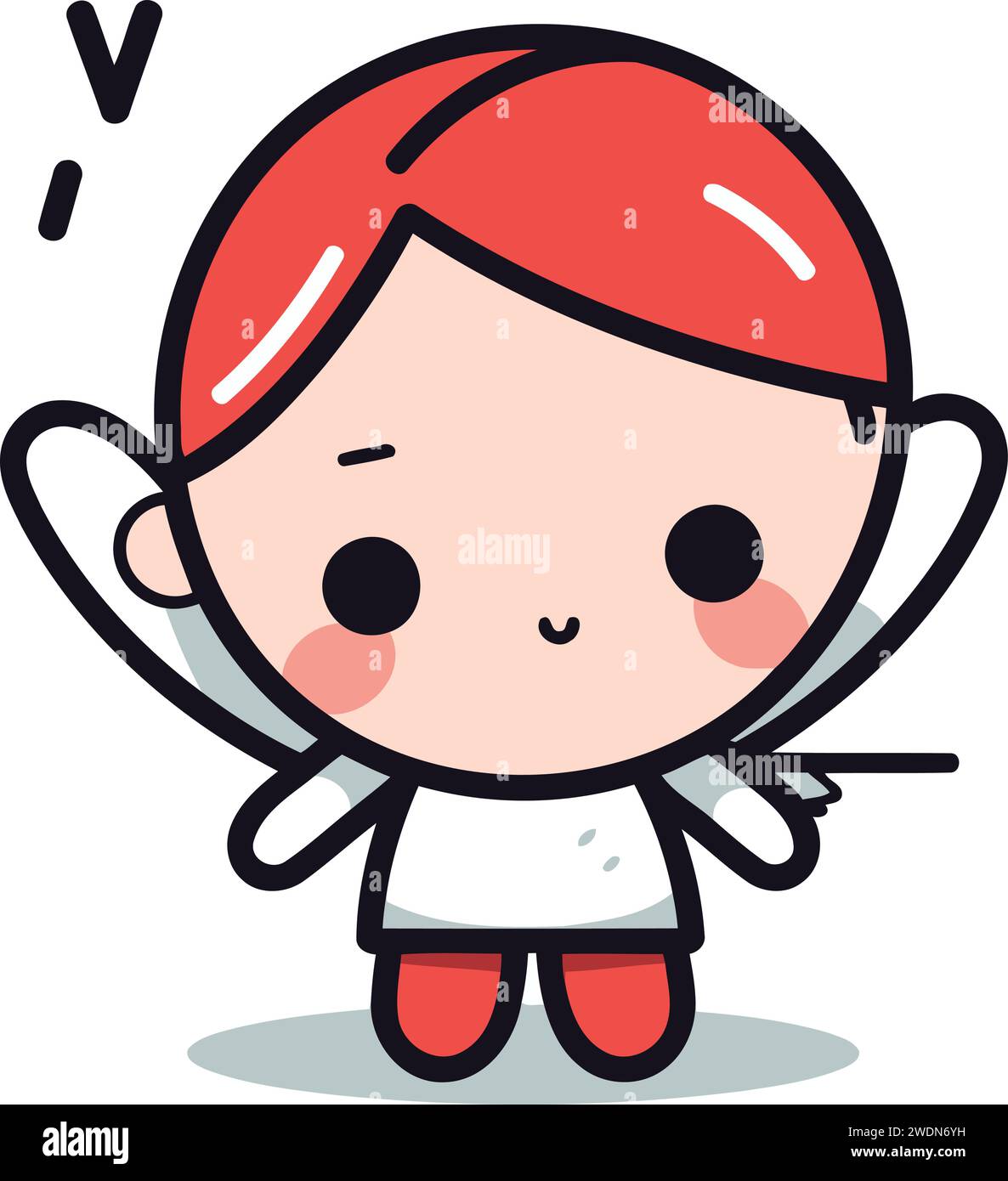 Cute Angel Cartoon Character Vector Design Happy Angel Vector Design