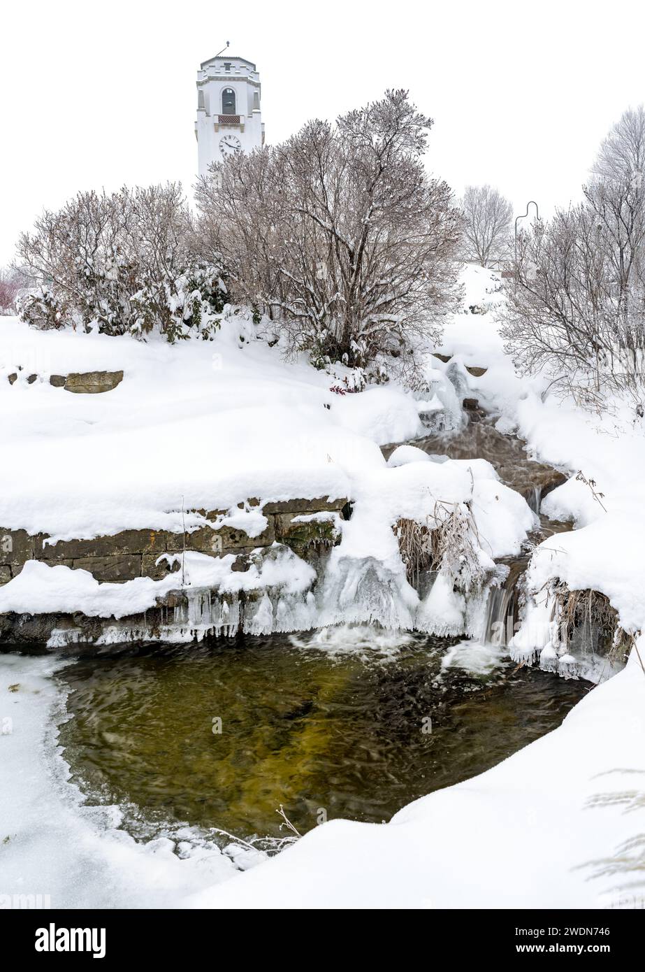 Beautiful winter view of the train depot in Boise Idaho Stock Photo - Alamy
