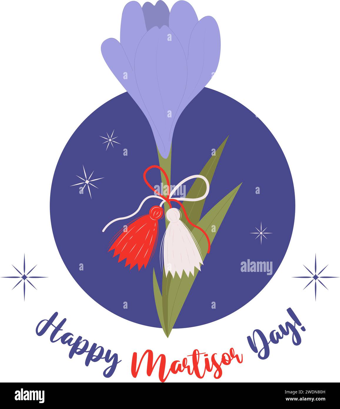 Martisor holiday. Red and white accessory talisman Martenitsa with ...