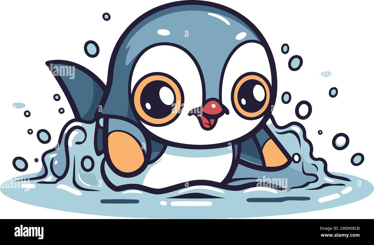 Penguin underwater water Stock Vector Images - Alamy
