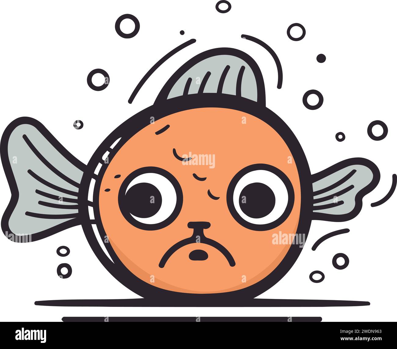 Sad fish face Stock Vector Images - Alamy