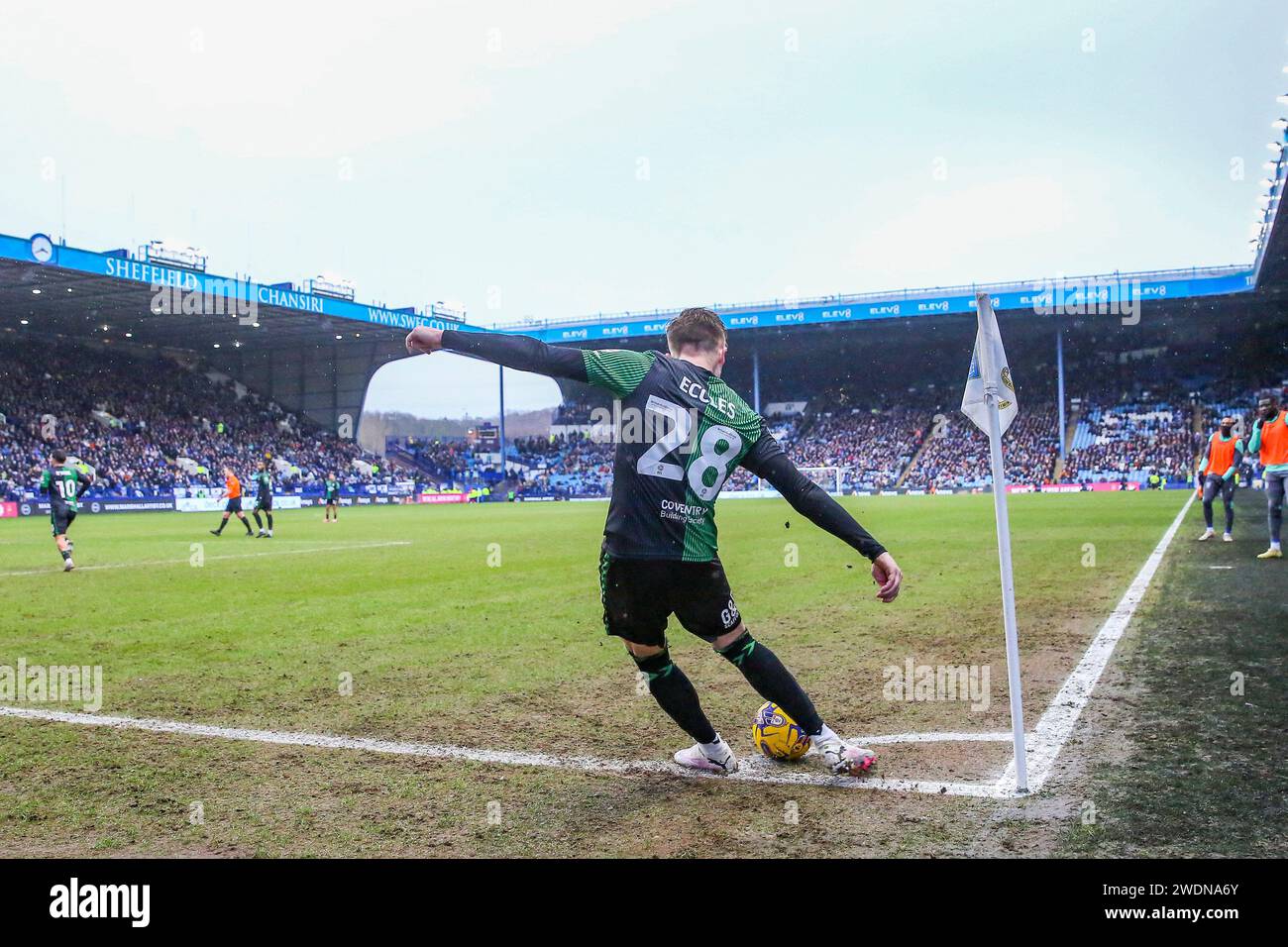 Sheffield, UK. 20th Jan, 2024. Coventry City midfielder Josh Eccles (28 ...