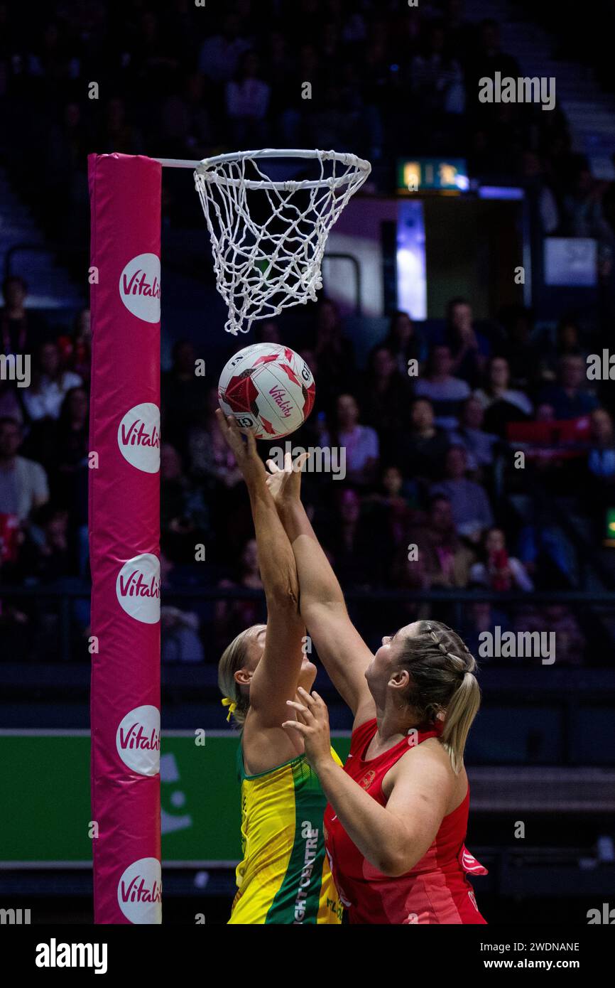 London, UK. 21st Jan, 2024. Courtney Bruce (GK, GD Australia) and ...