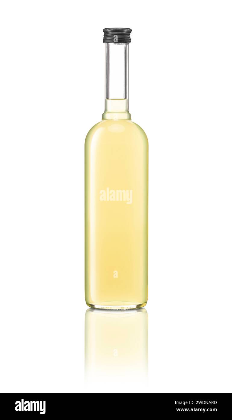 Color bottle alcohol cocktail isolated on white background. With ...