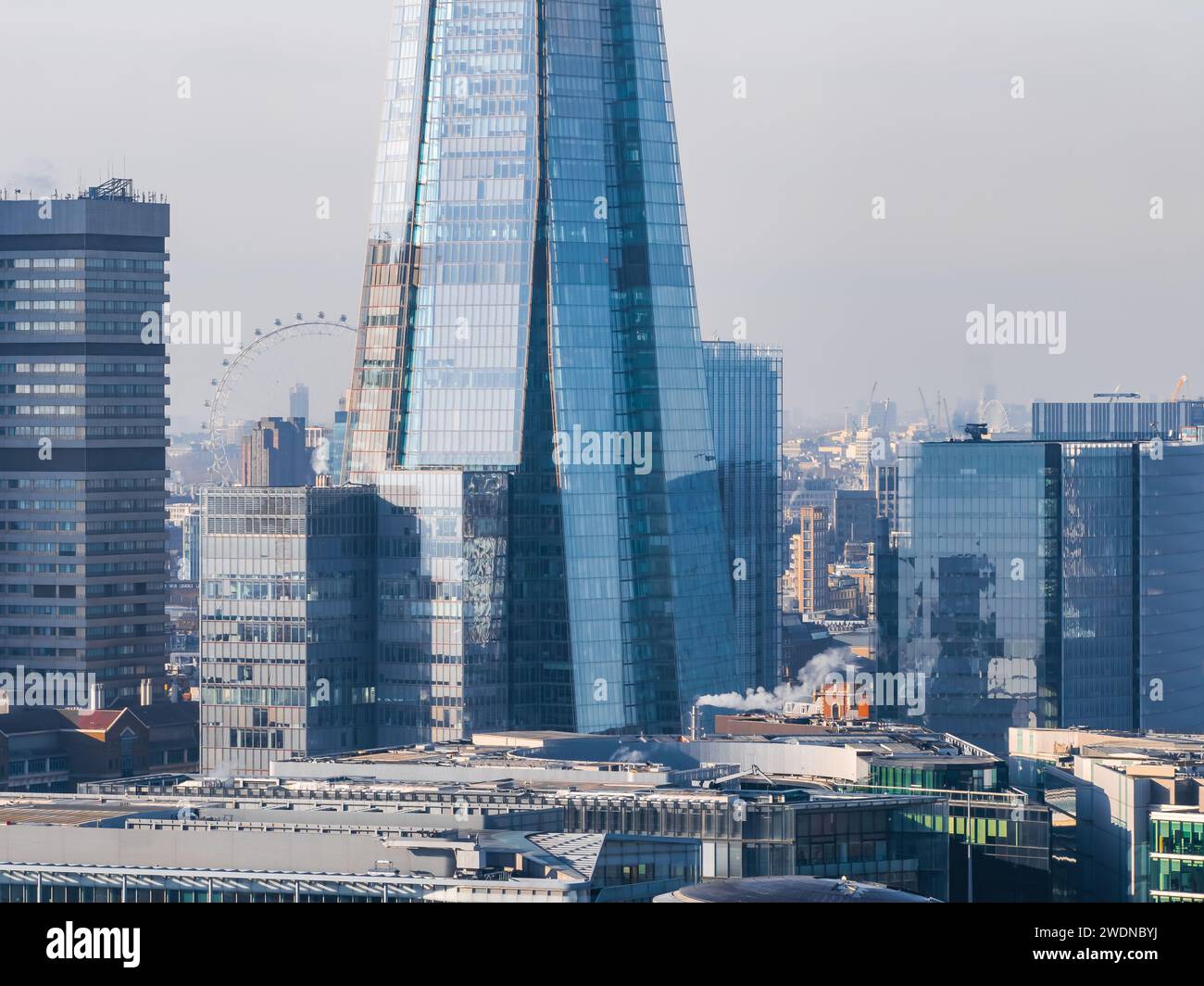 Aerial view of the City of London Shard skyscraper Stock Photo - Alamy