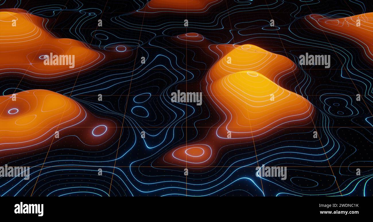 Topographic map background concept. Contour topology map. Visualization ...
