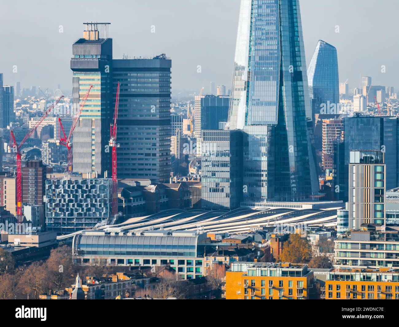 Aerial view of the City of London Shard skyscraper Stock Photo - Alamy