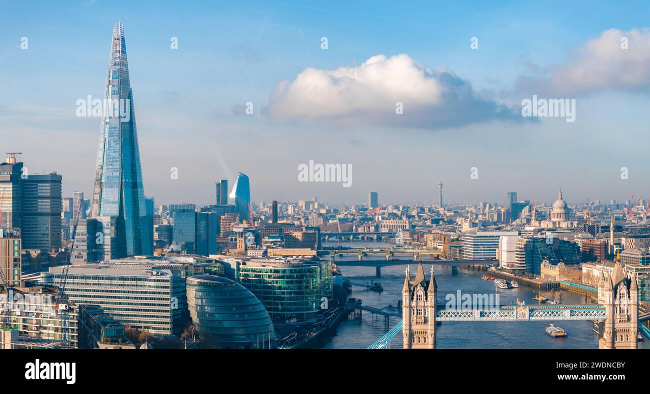 Aerial view of the City of London Shard skyscraper Stock Photo - Alamy
