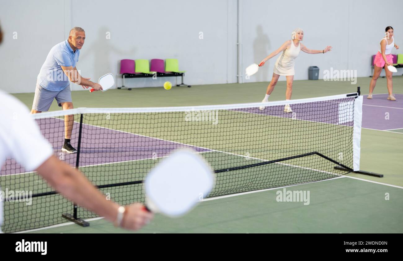 Pickleball indoors hi-res stock photography and images - Alamy