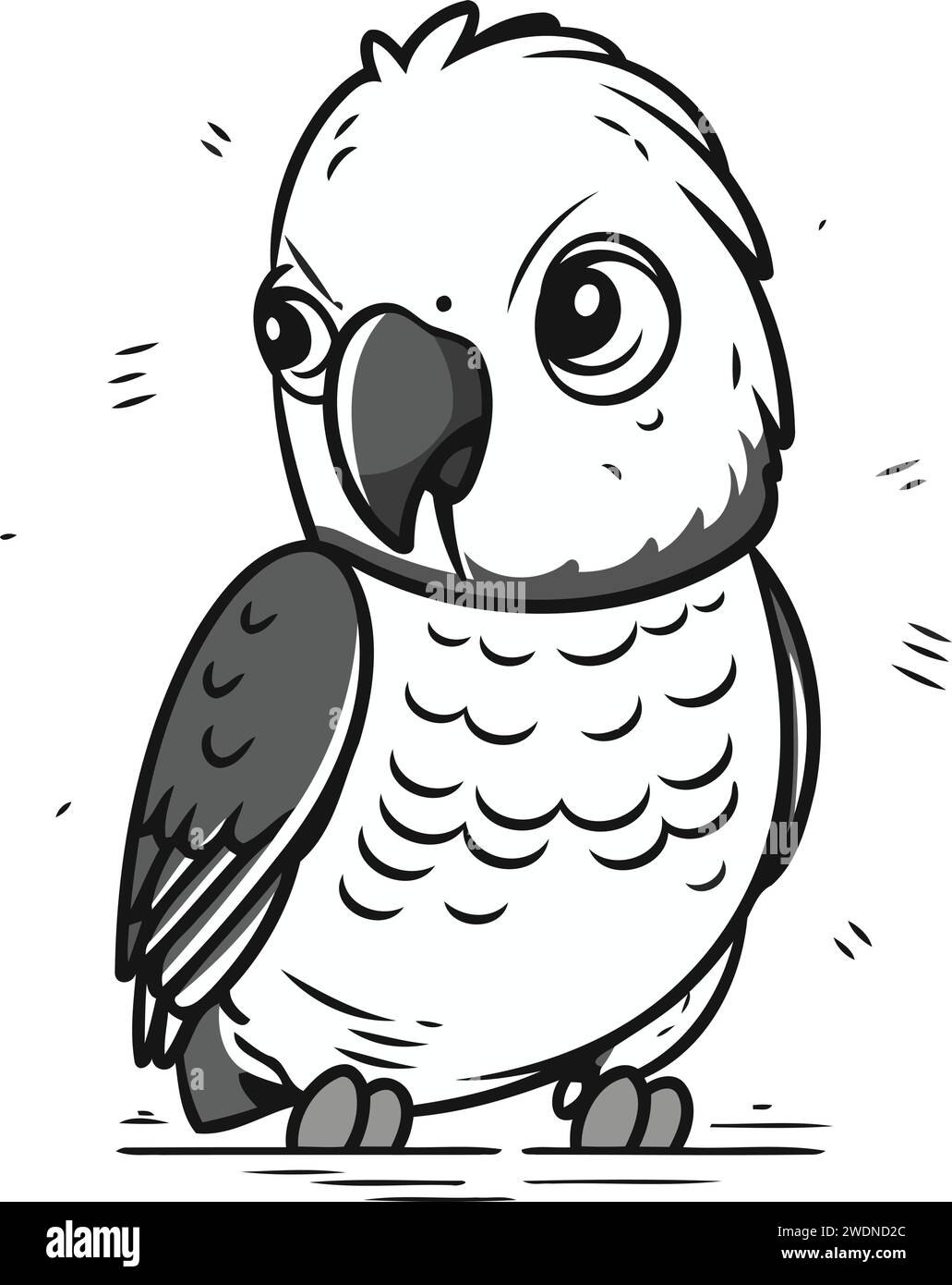 Parrot cartoon clipart Black and White Stock Photos & Images - Alamy