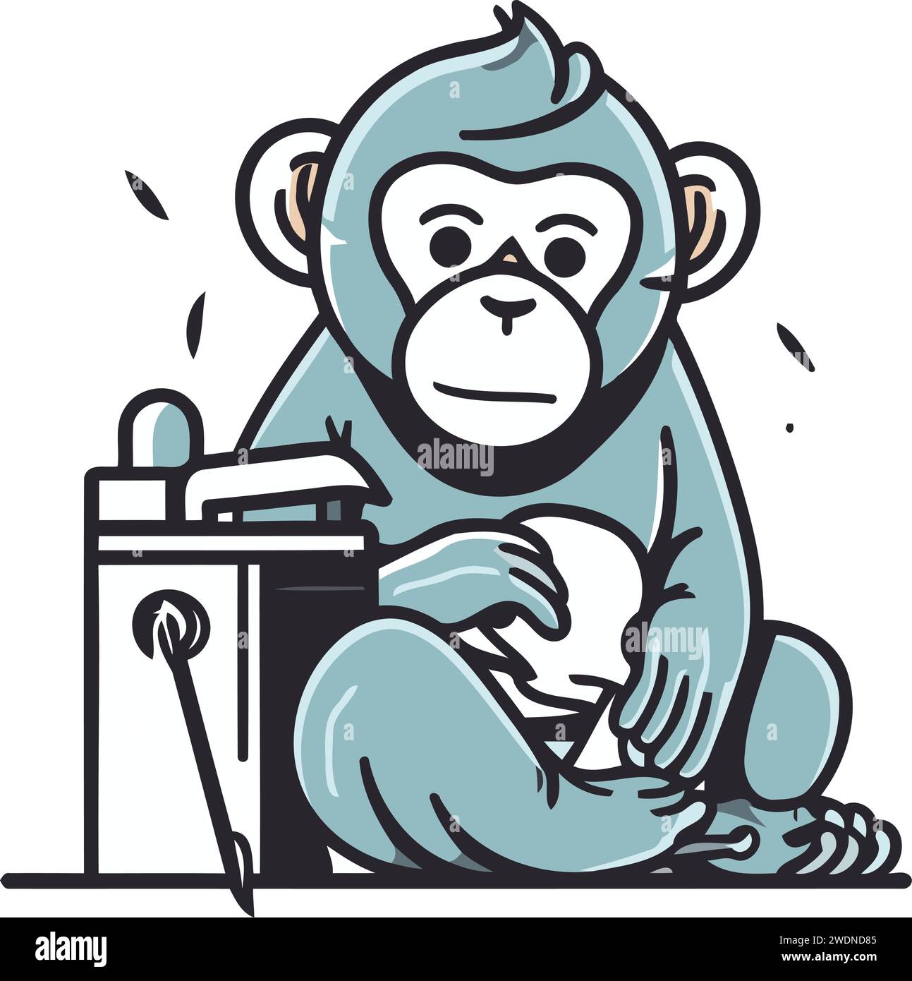 Gorilla baby zoo Stock Vector Images - Alamy