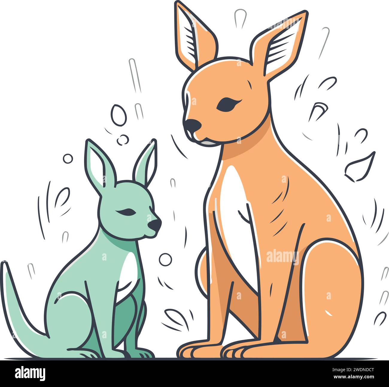 Wild rabbit australia Stock Vector Images - Alamy