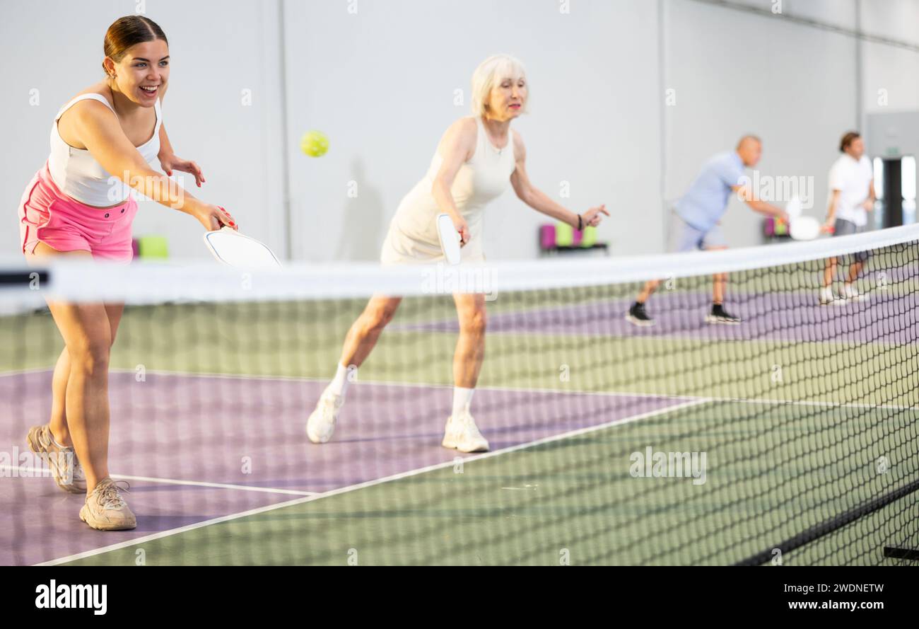 Pickleball indoors hi-res stock photography and images - Alamy